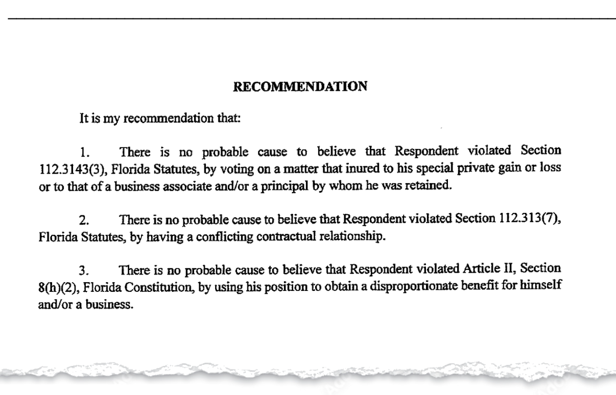 Sarasota's Arroyo Ethics Complaint Costs Thousands